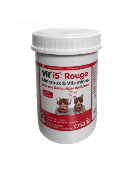 Vit'I5 Rouge Minéraux & Vitamines pour Chien et Chat
