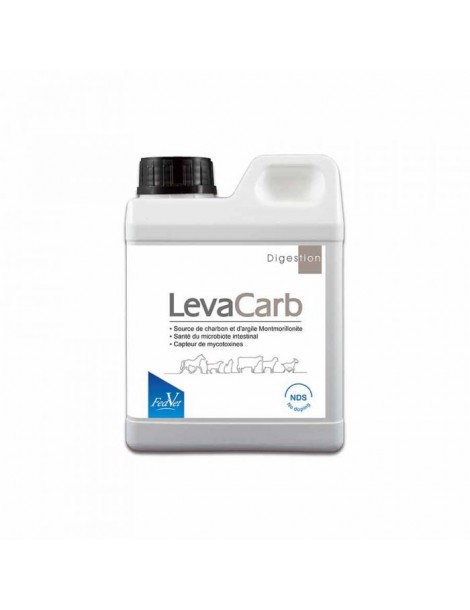 Leva-Carb Solution Liquide Source d'Argile et de Charbon pour Cheval